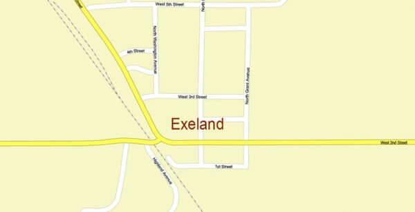 Windfall Lake Area Wisconsin US Map Vector Exact High Detailed + Low ...