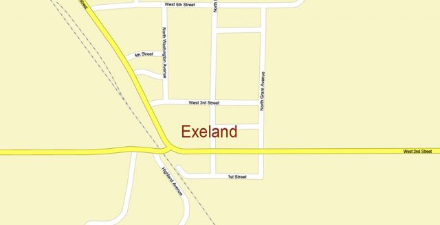 Windfall Lake Area Wisconsin US Map Vector Exact High Detailed + Low ...