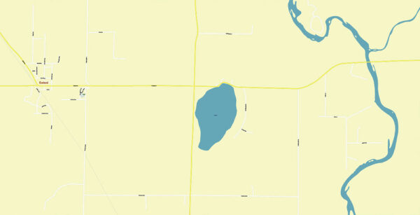 Windfall Lake Area Wisconsin US PDF Vector Map: Exact High Detailed ...