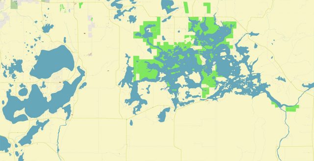 Windfall Lake Area Wisconsin US Map Vector Exact High Detailed + Low ...