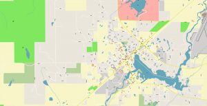 Windfall Lake Area Wisconsin US PDF Vector Map: Exact High Detailed ...