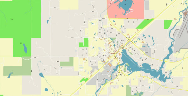 Windfall Lake Area Wisconsin US Map Vector Exact High Detailed + Low ...