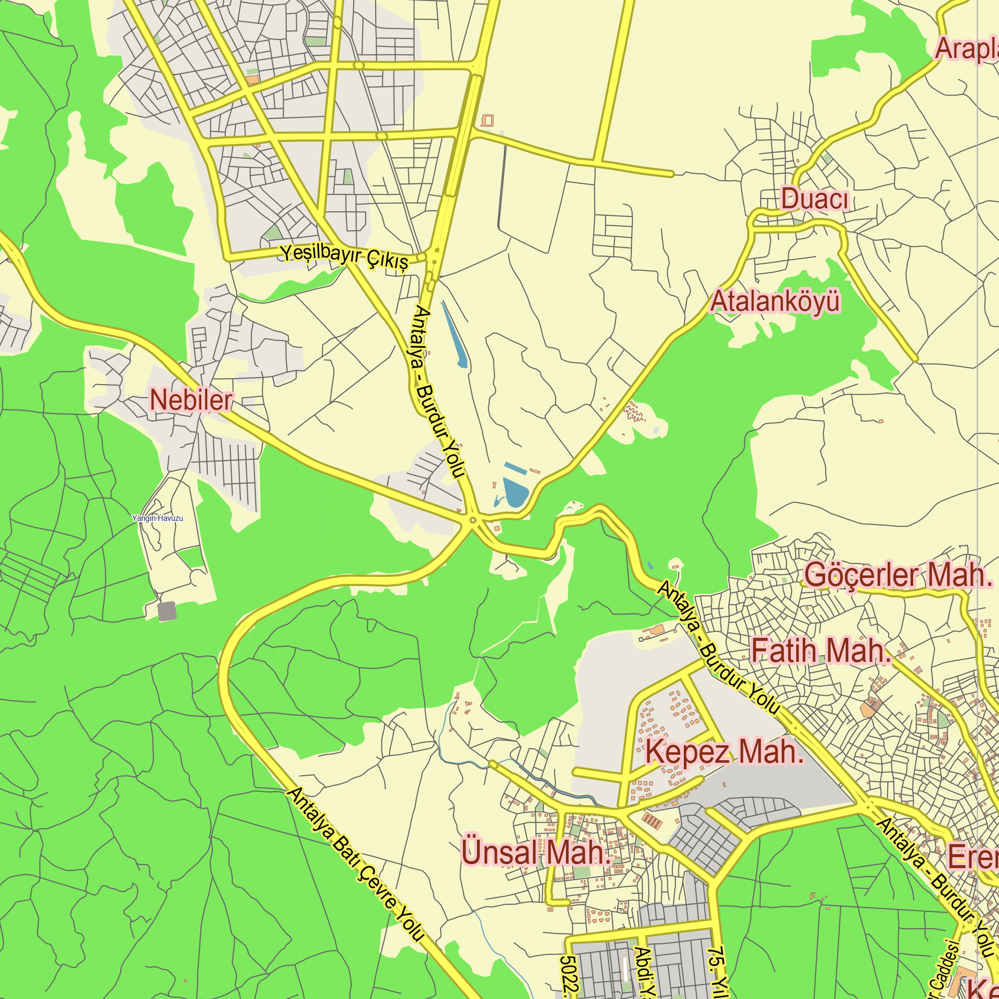 Antalya Turkey printable editable PDF layered Vector Map – Maps in ...