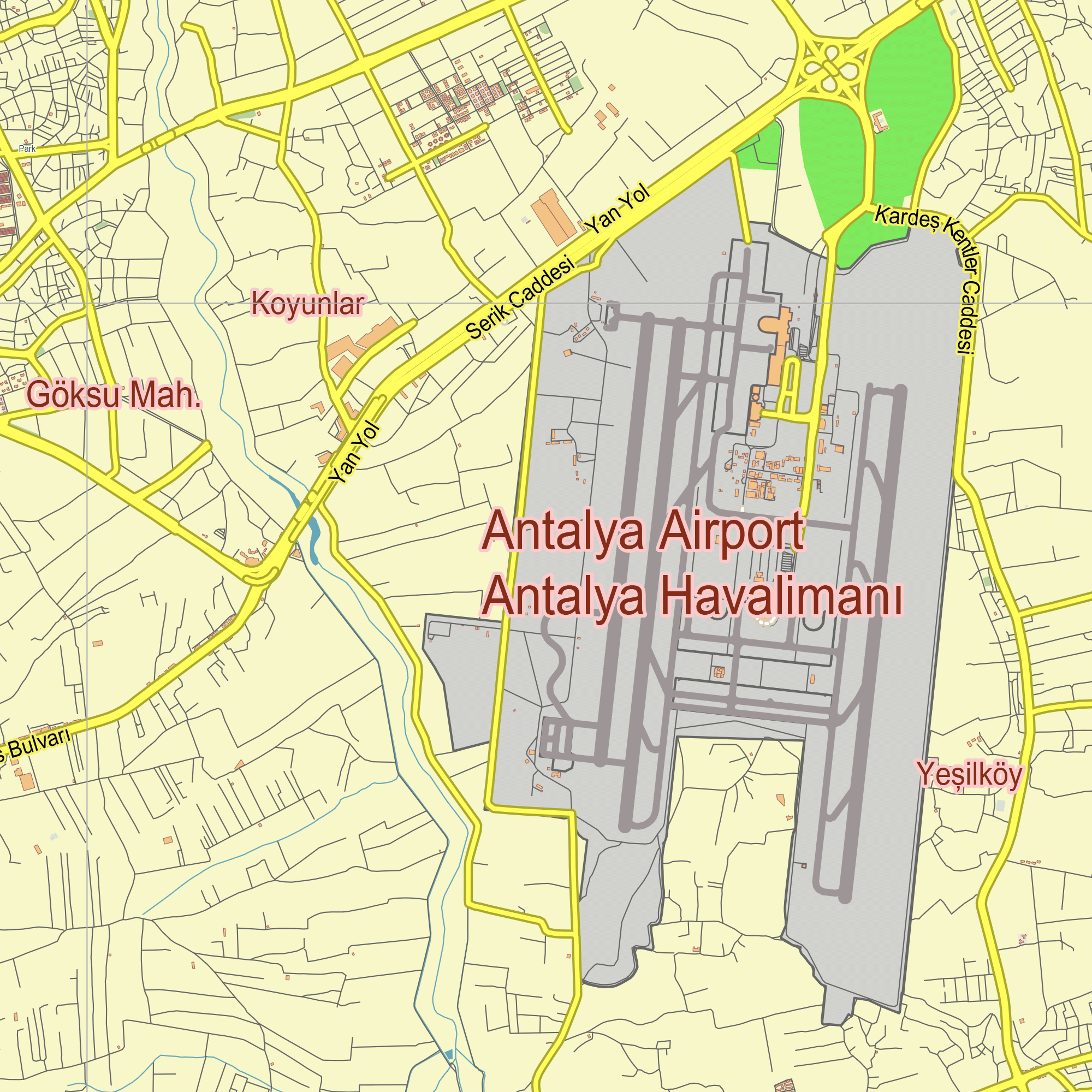 Antalya Turkey printable editable PDF layered Vector Map – Maps in ...