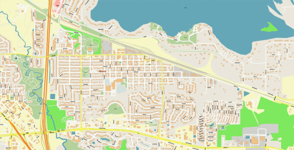 Eau Claire Chippewa Falls Wisconsin US Map Vector Exact High Detailed ...
