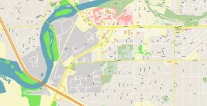 Eau Claire Chippewa Falls Wisconsin US Map Vector Exact High Detailed ...