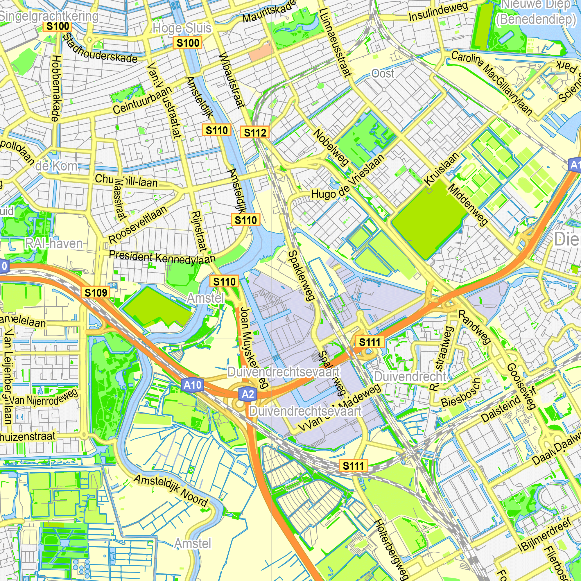 Amsterdam Netherlands printable editable PDF layered Vector Map – Maps ...