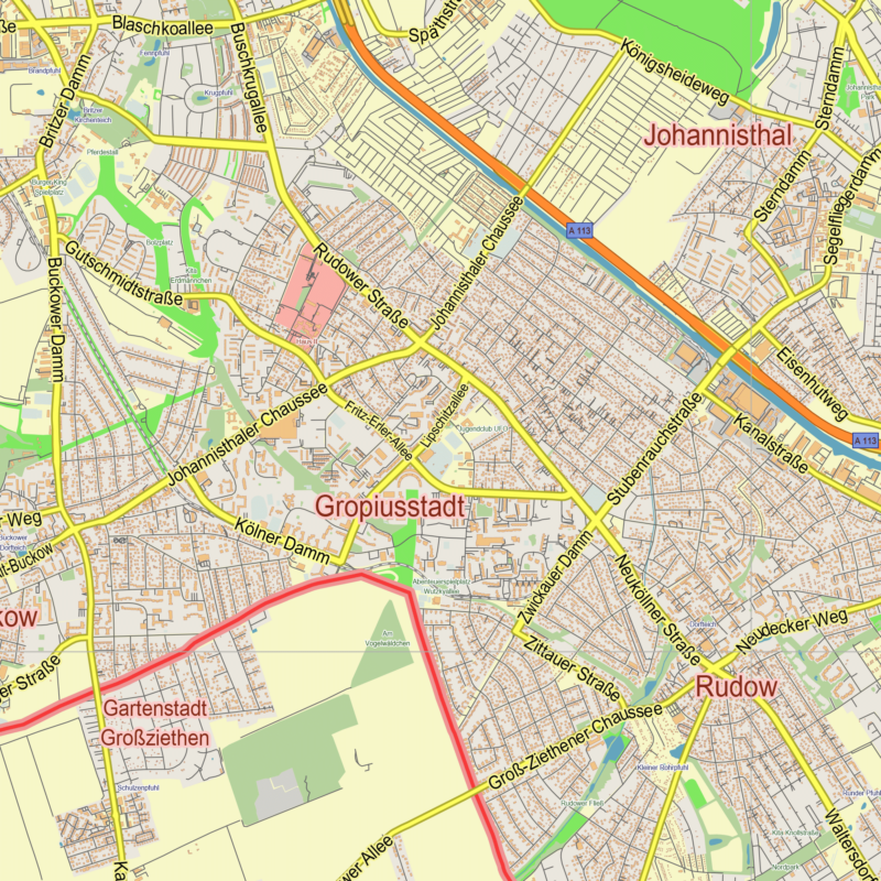 Berlin Germany printable editable layered PDF Vector Map – Maps in ...