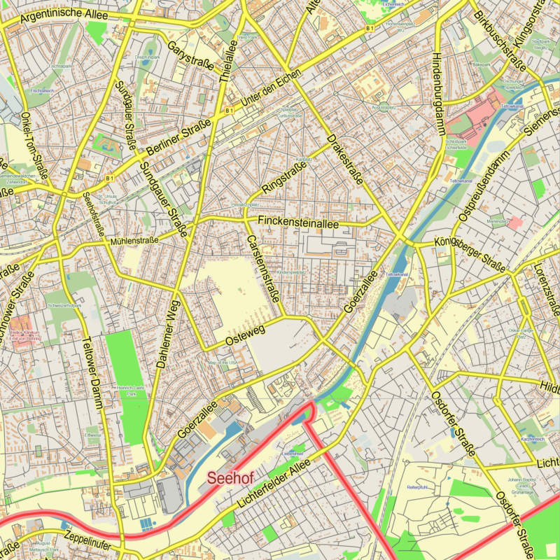 Berlin Germany printable editable layered PDF Vector Map – Maps in ...