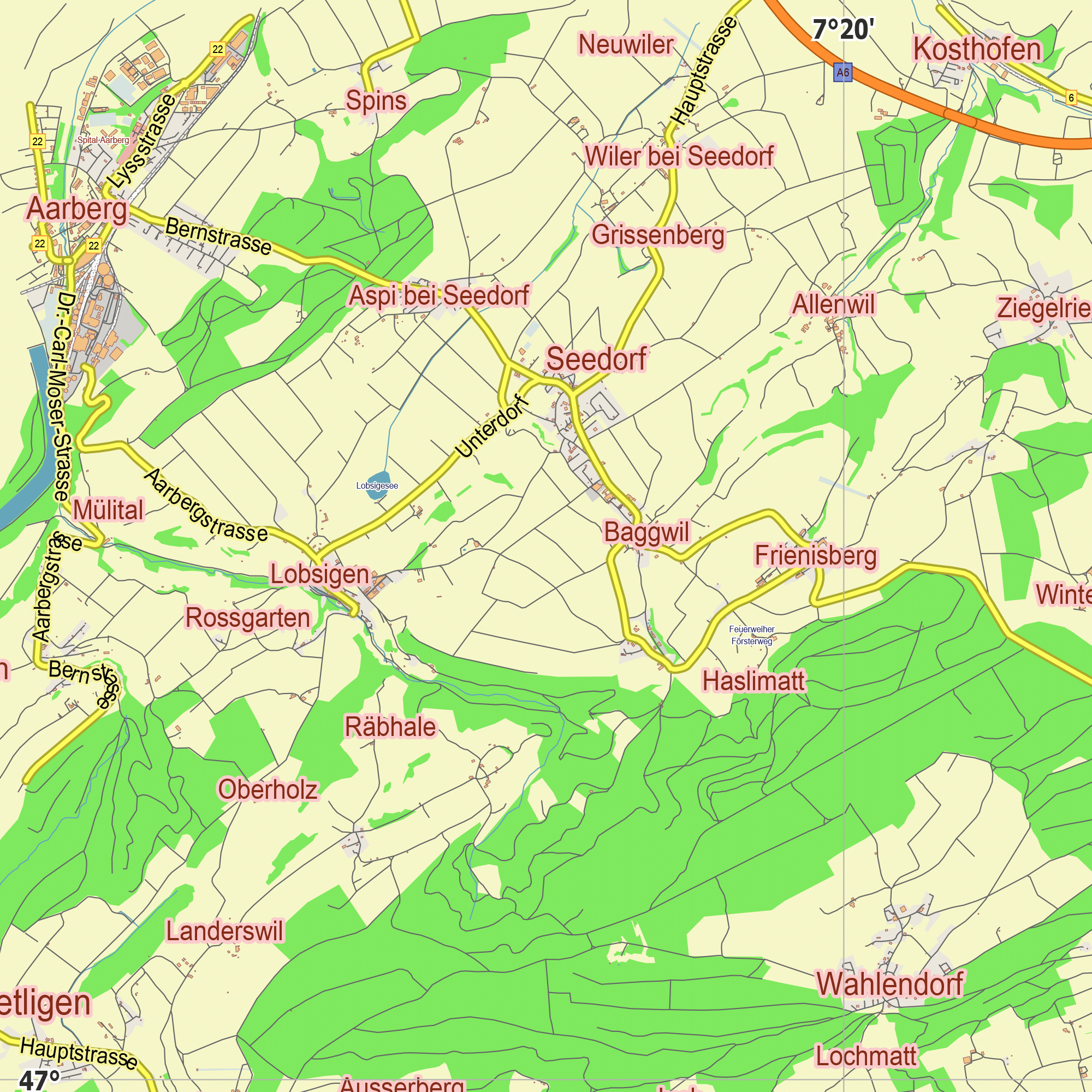 Bern Switzerland printable editable layered PDF Vector Map – Maps in ...