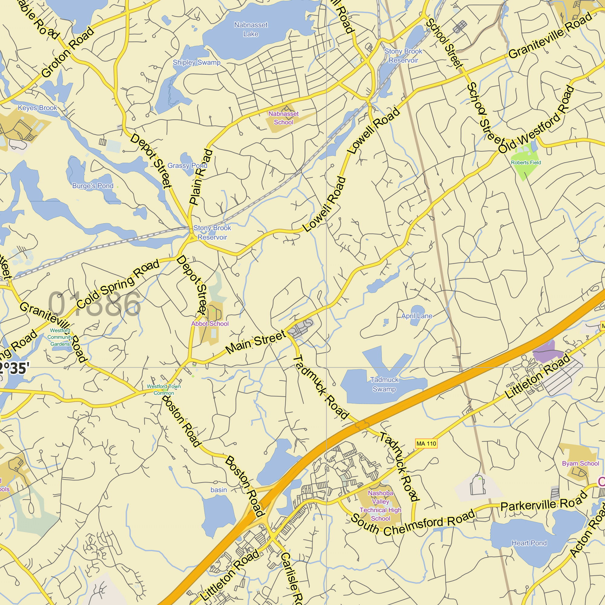 Boston Massachusetts + zipcodes US printable editable layered PDF ...