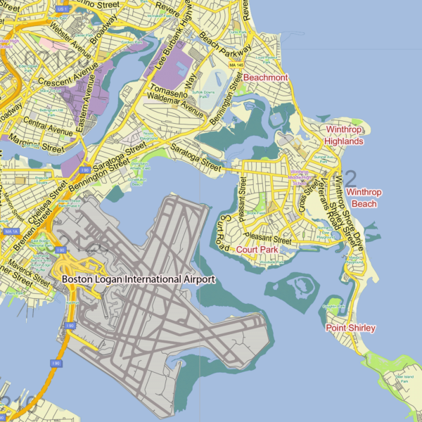 Boston Massachusetts + zipcodes US printable editable layered PDF ...