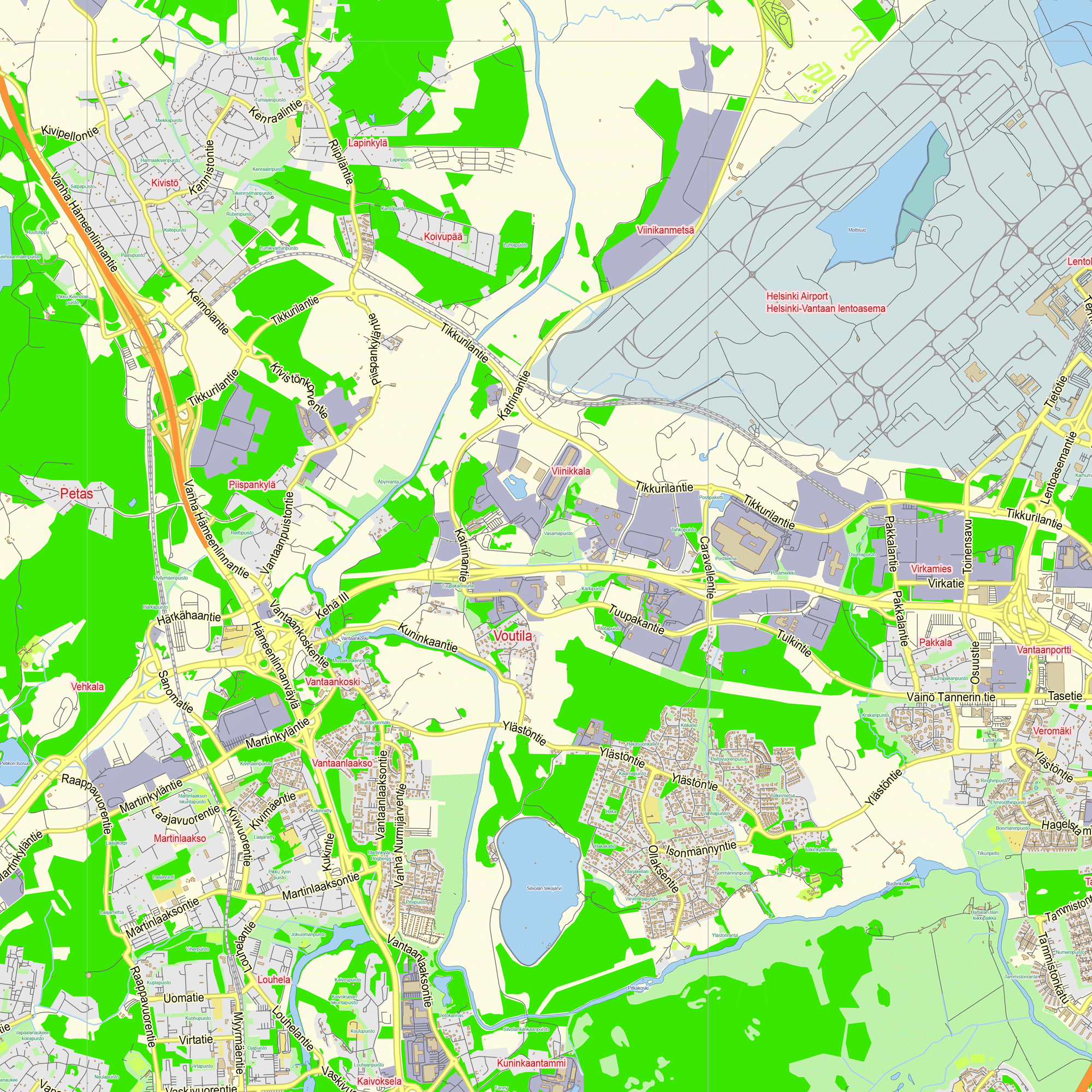 Helsinki Finland printable editable layered PDF Vector Map – Maps in ...