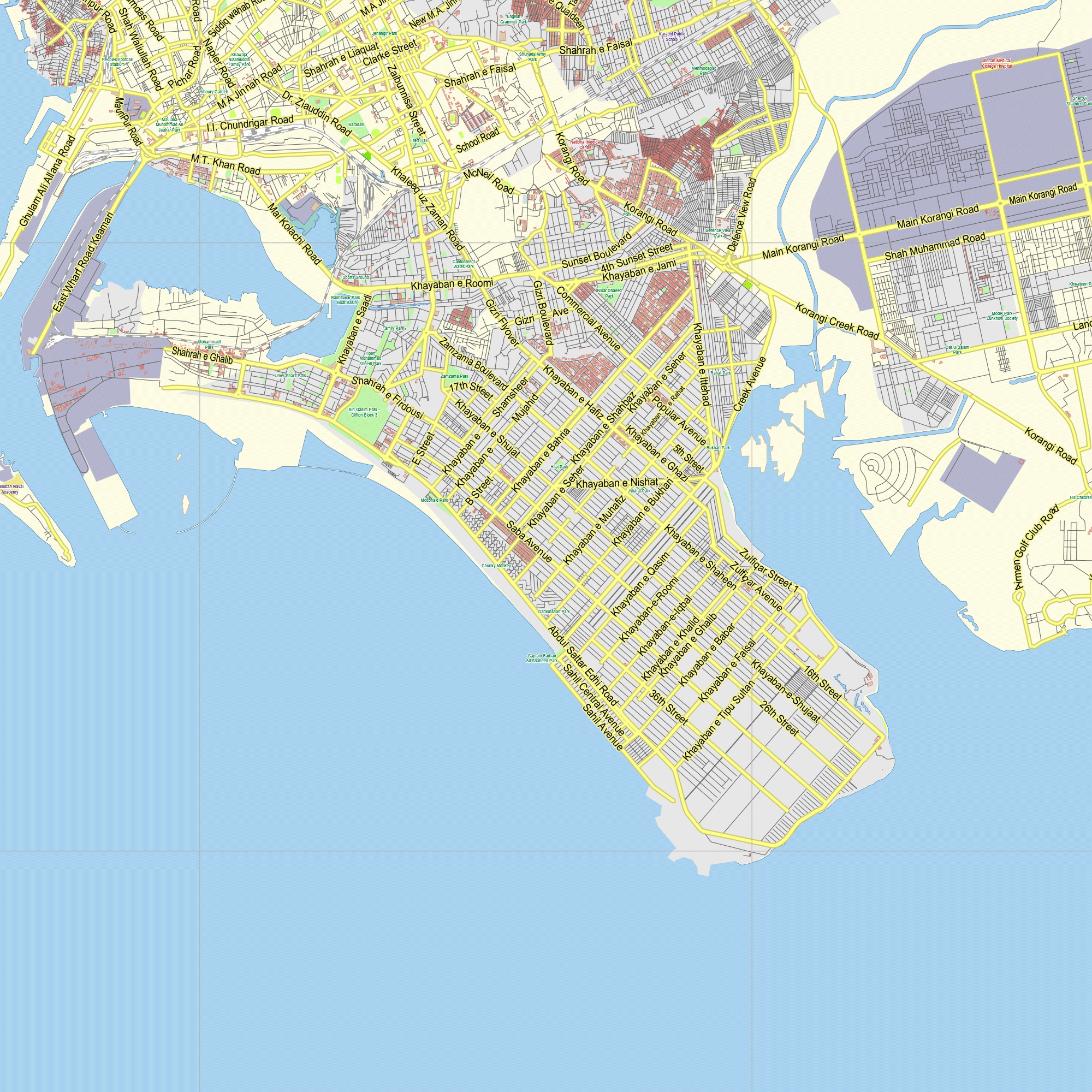 Karachi Pakistan printable editable layered PDF Vector Map – Maps in ...