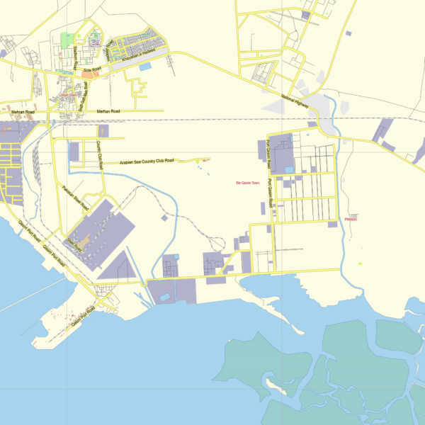 Karachi Pakistan printable editable layered PDF Vector Map – Maps in ...
