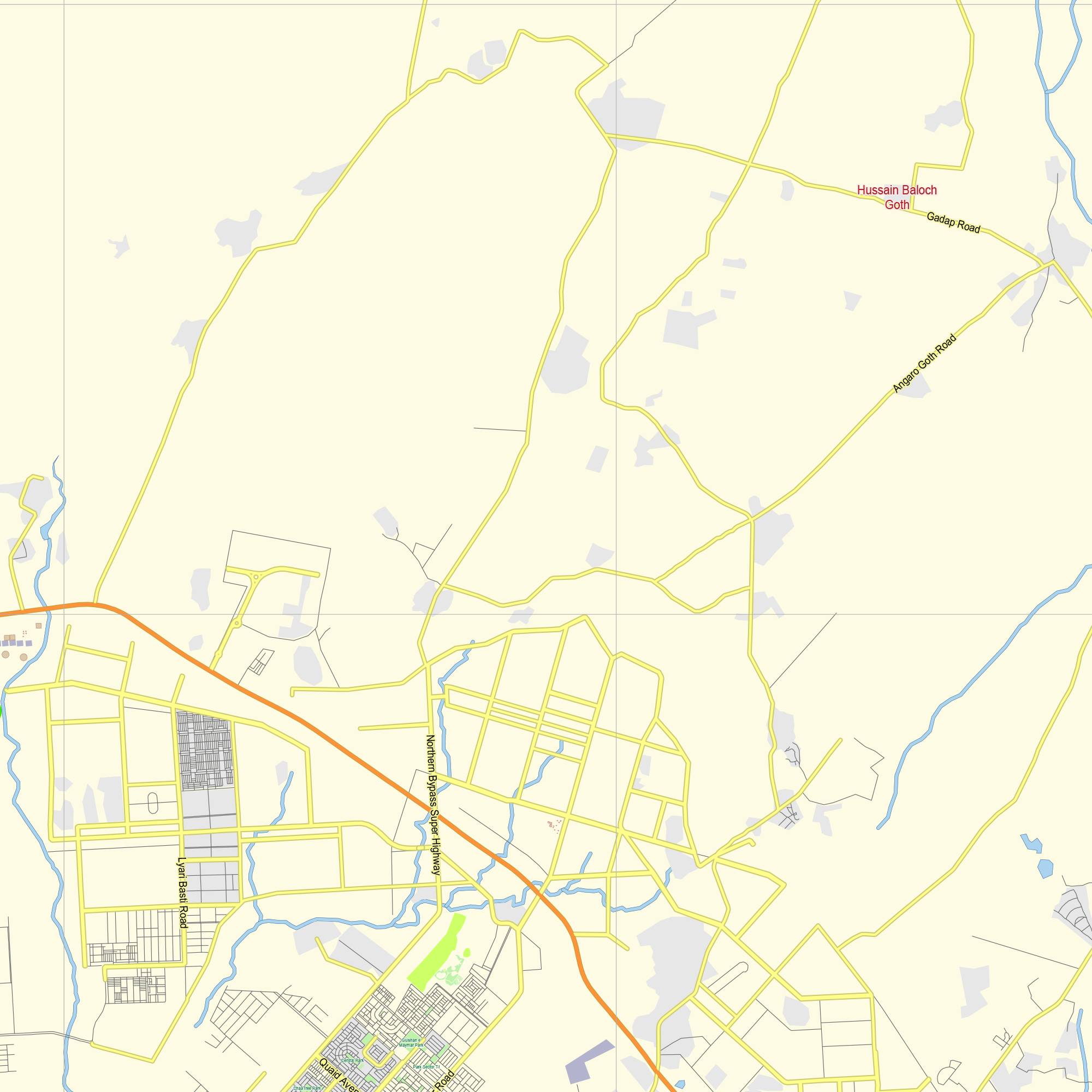 Karachi Pakistan printable editable layered PDF Vector Map – Maps in ...