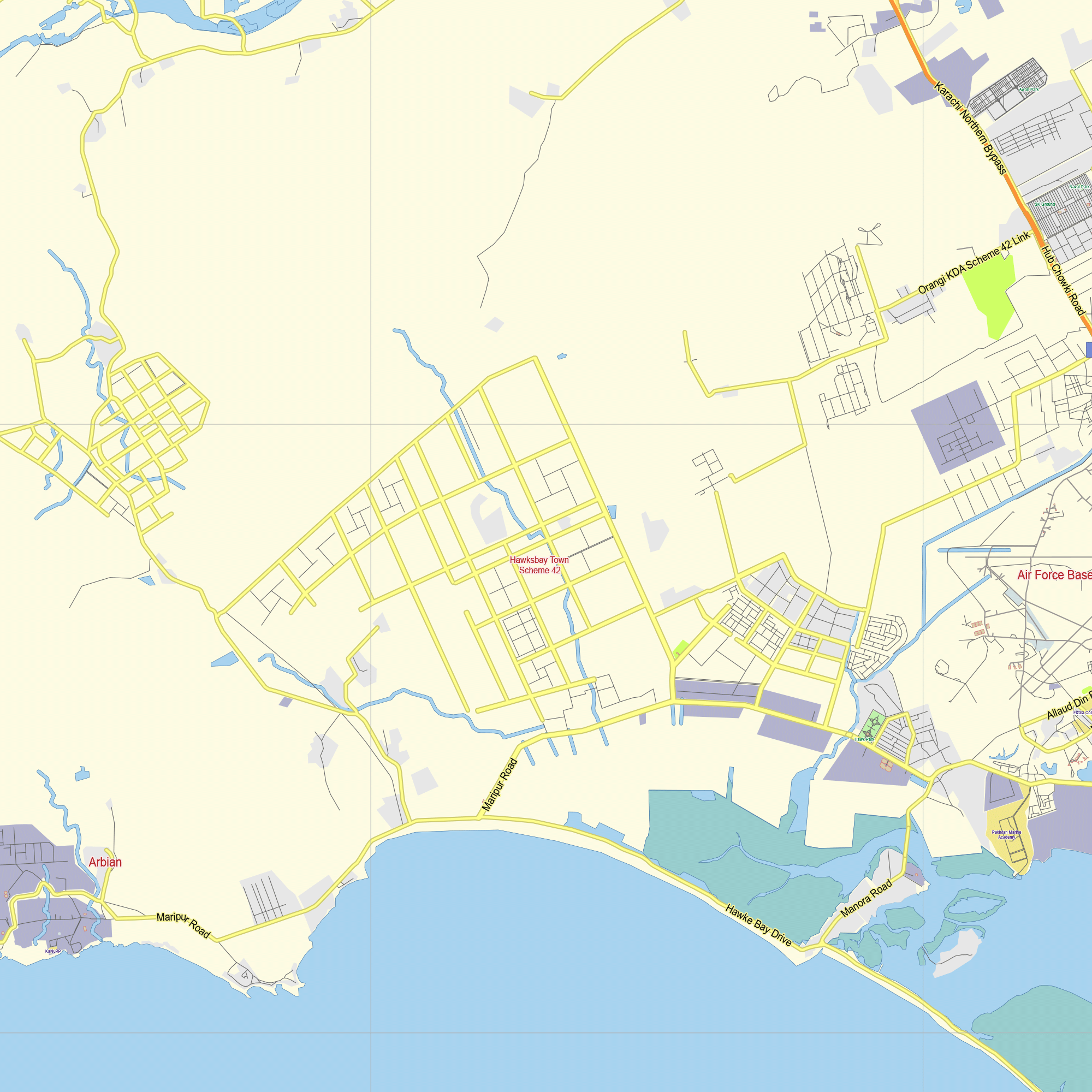 Karachi Pakistan printable editable layered PDF Vector Map – Maps in ...