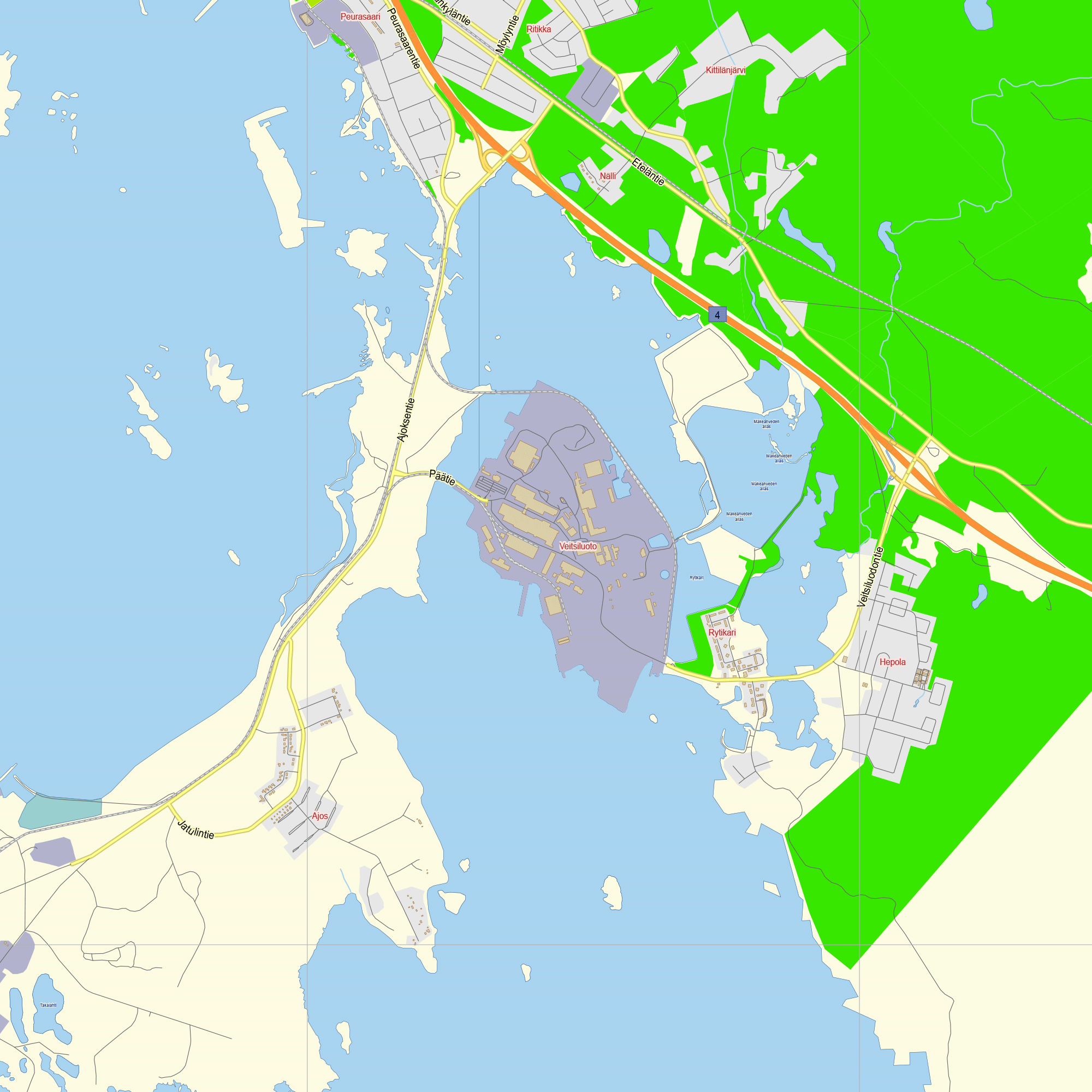 Kemi Tornio Finland printable editable layered PDF Vector Map – Maps in ...