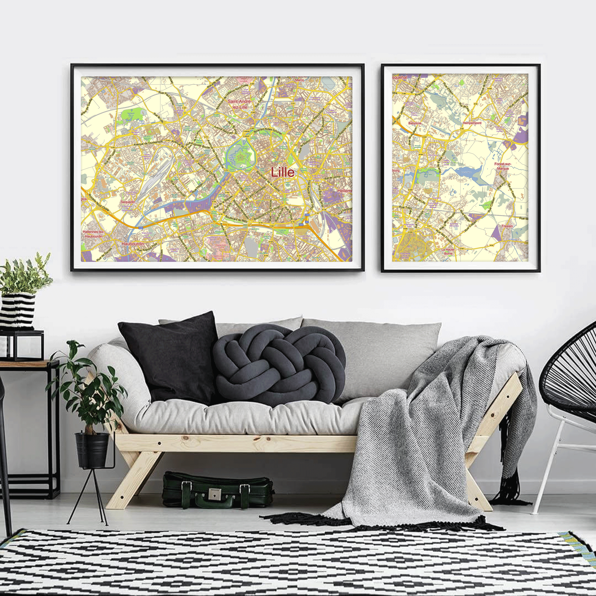 Lille France printable editable layered PDF Vector Map – Maps in Vector ...