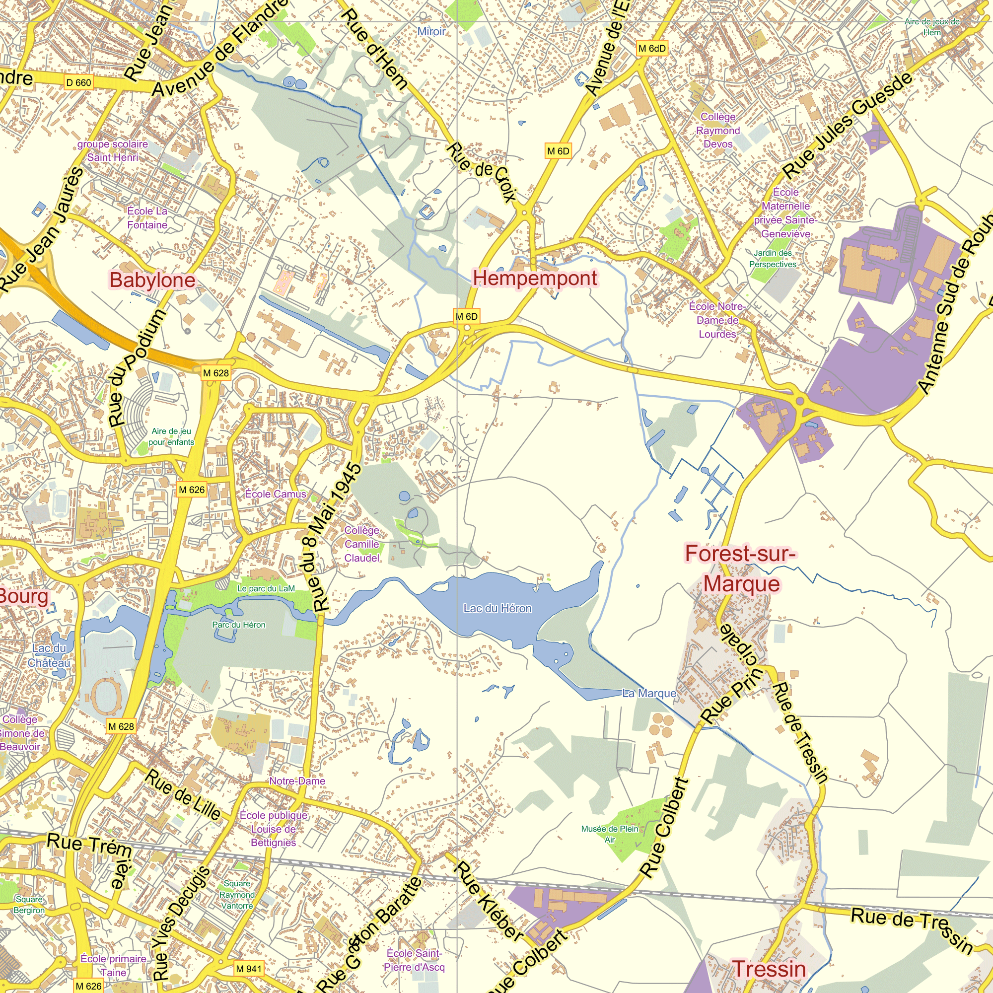 Lille France printable editable layered PDF Vector Map – Maps in Vector ...