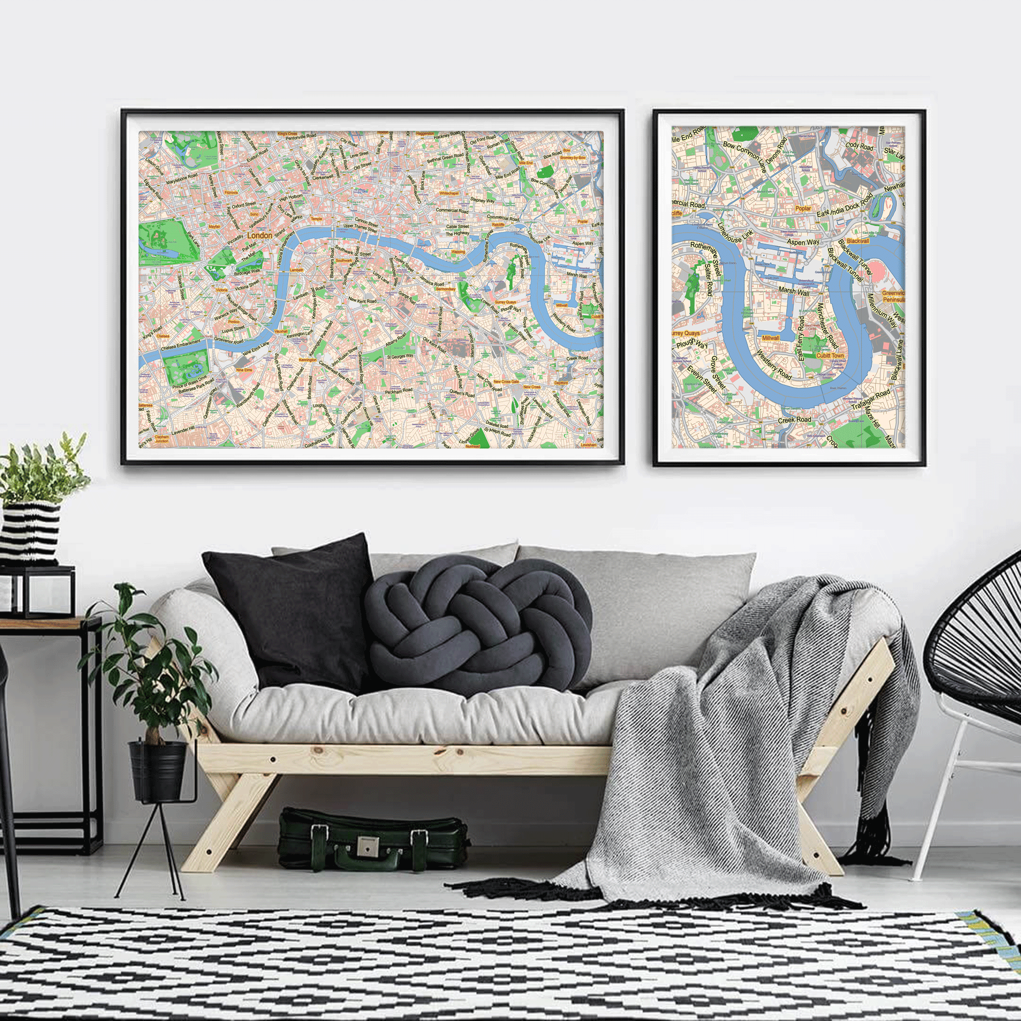 London Center UK printable editable layered PDF Vector Map v.2 https ...