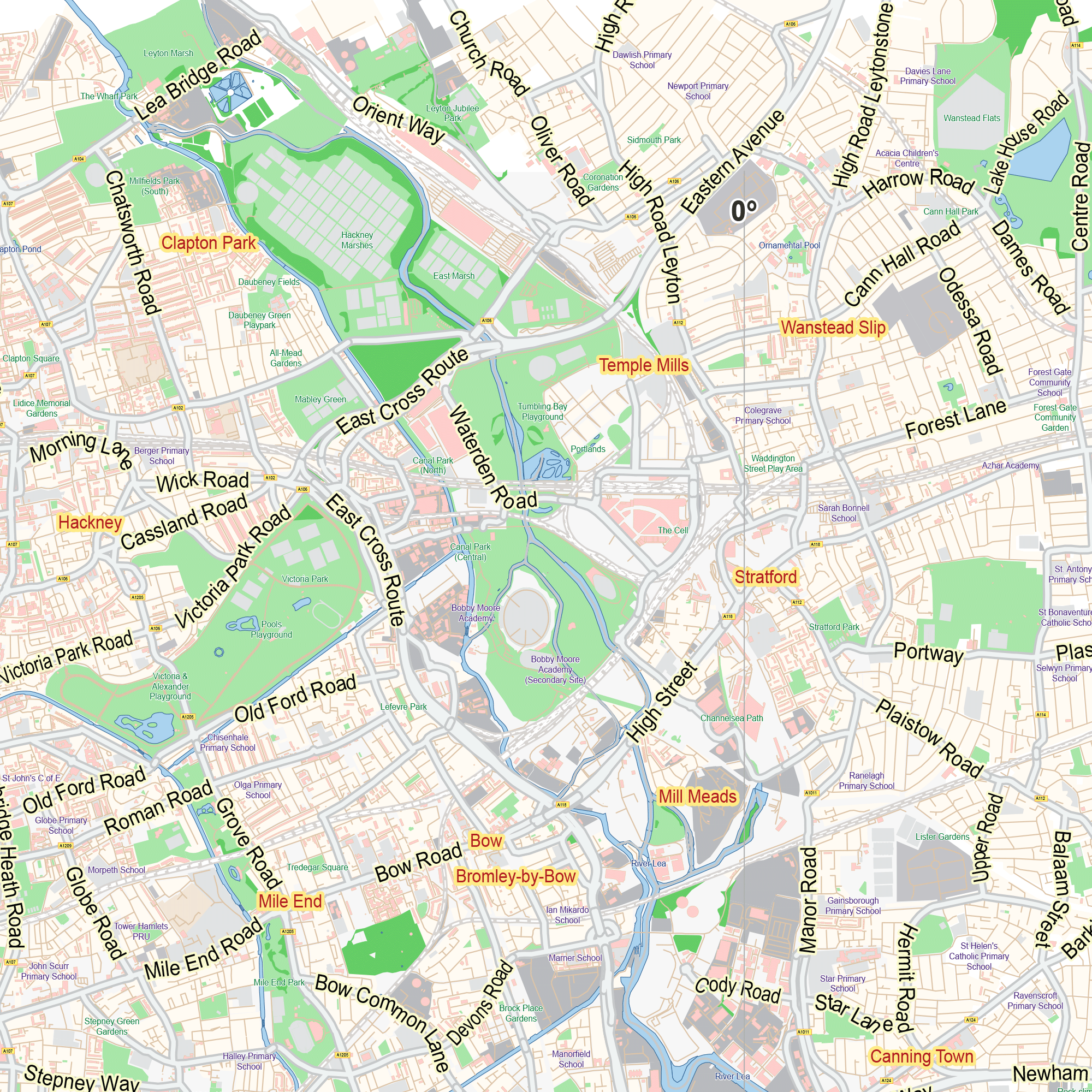 London Center UK printable editable layered PDF Vector Map v.2