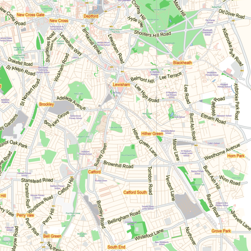 London Center UK printable editable layered PDF Vector Map v.2