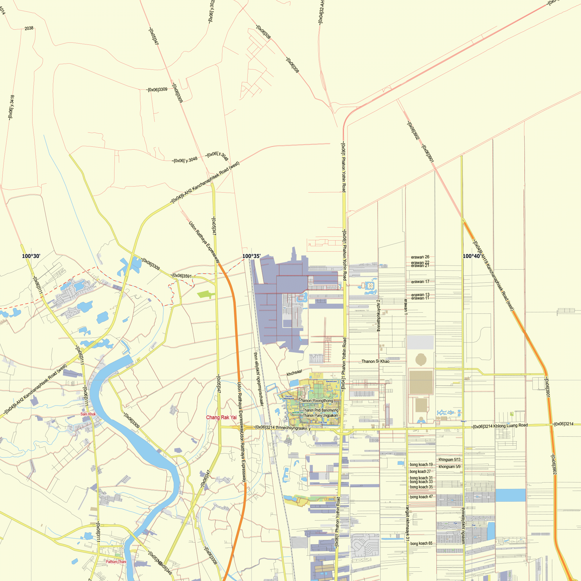 Bangkok Thailand printable editable layered PDF Vector Map – Maps in ...