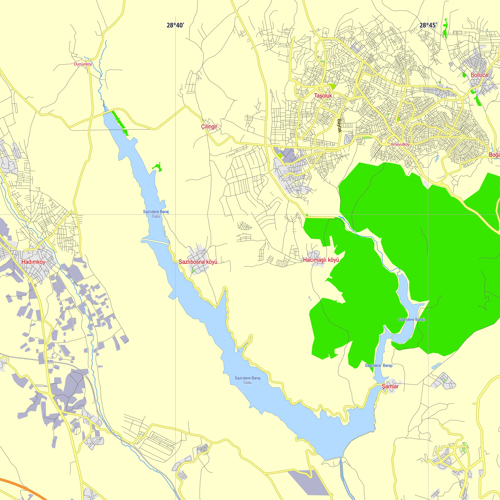Istanbul Turkey printable editable layered PDF Vector Map – Maps in ...