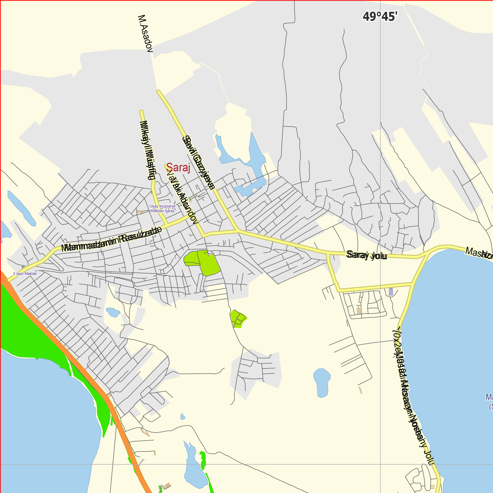 Baku Azerbaijan printable editable PDF layered Vector Map – Maps in ...