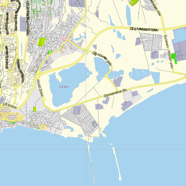 Baku Azerbaijan printable editable PDF layered Vector Map – Maps in ...