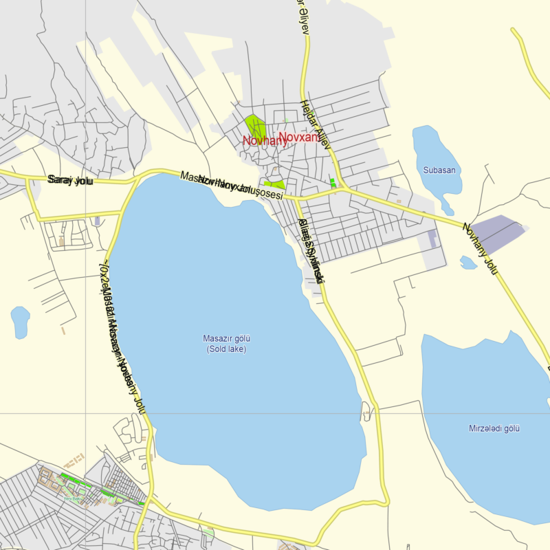 Baku Azerbaijan printable editable PDF layered Vector Map – Maps in ...