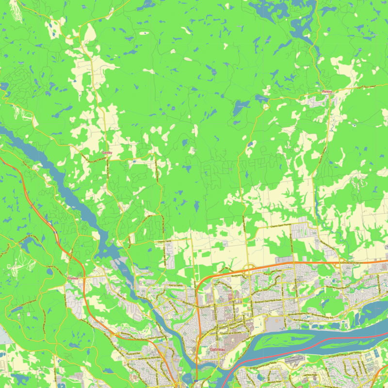 Ottawa Canada editable layered PDF Vector Map – Maps in Vector ...