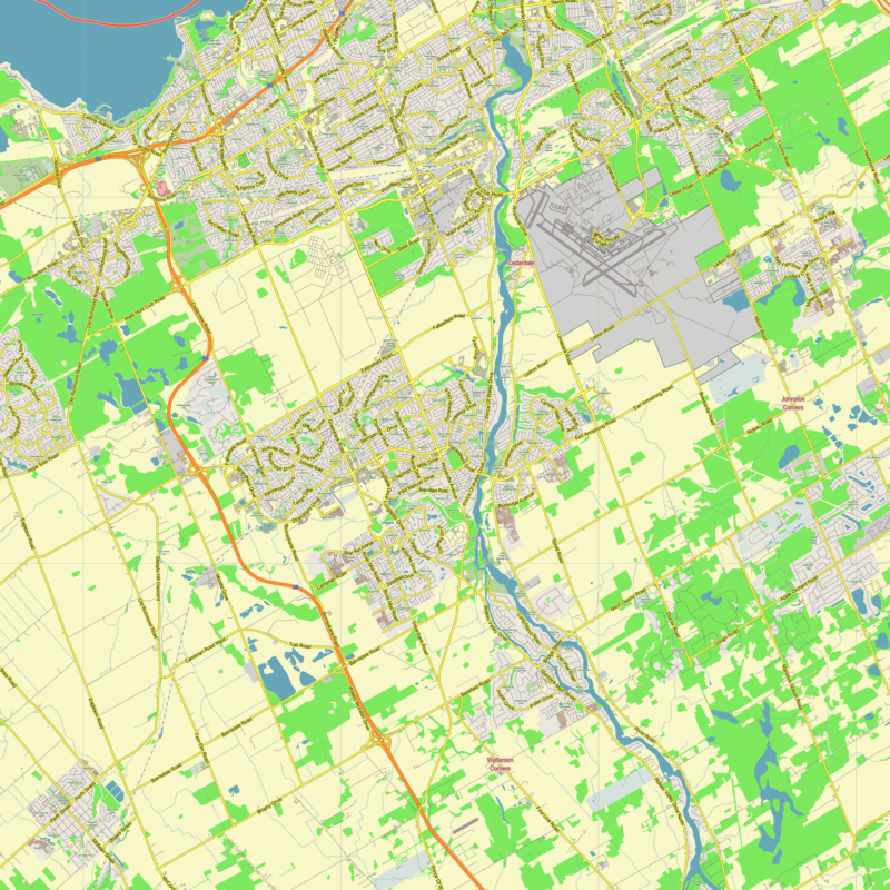 Ottawa Canada editable layered PDF Vector Map – Maps in Vector ...