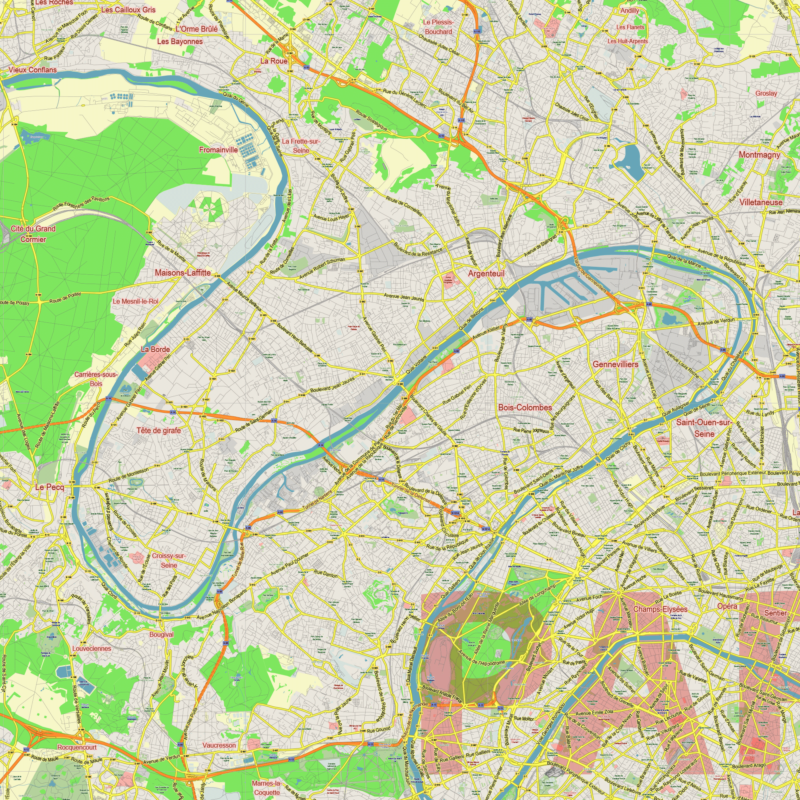 Paris Ile de France editable layered PDF Vector Map – Maps in Vector ...