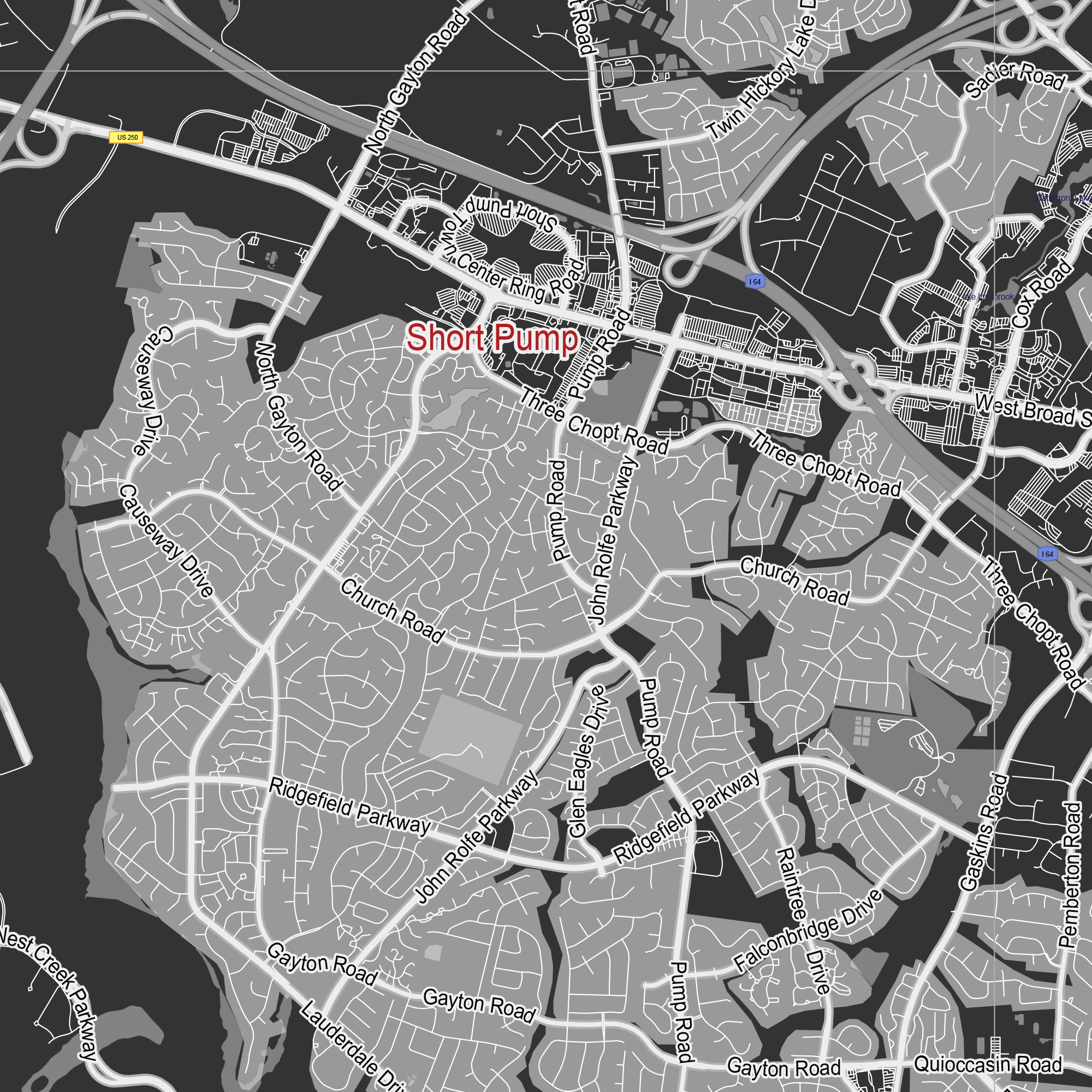 Richmond Virginia US editable layered PDF Vector Map v.1