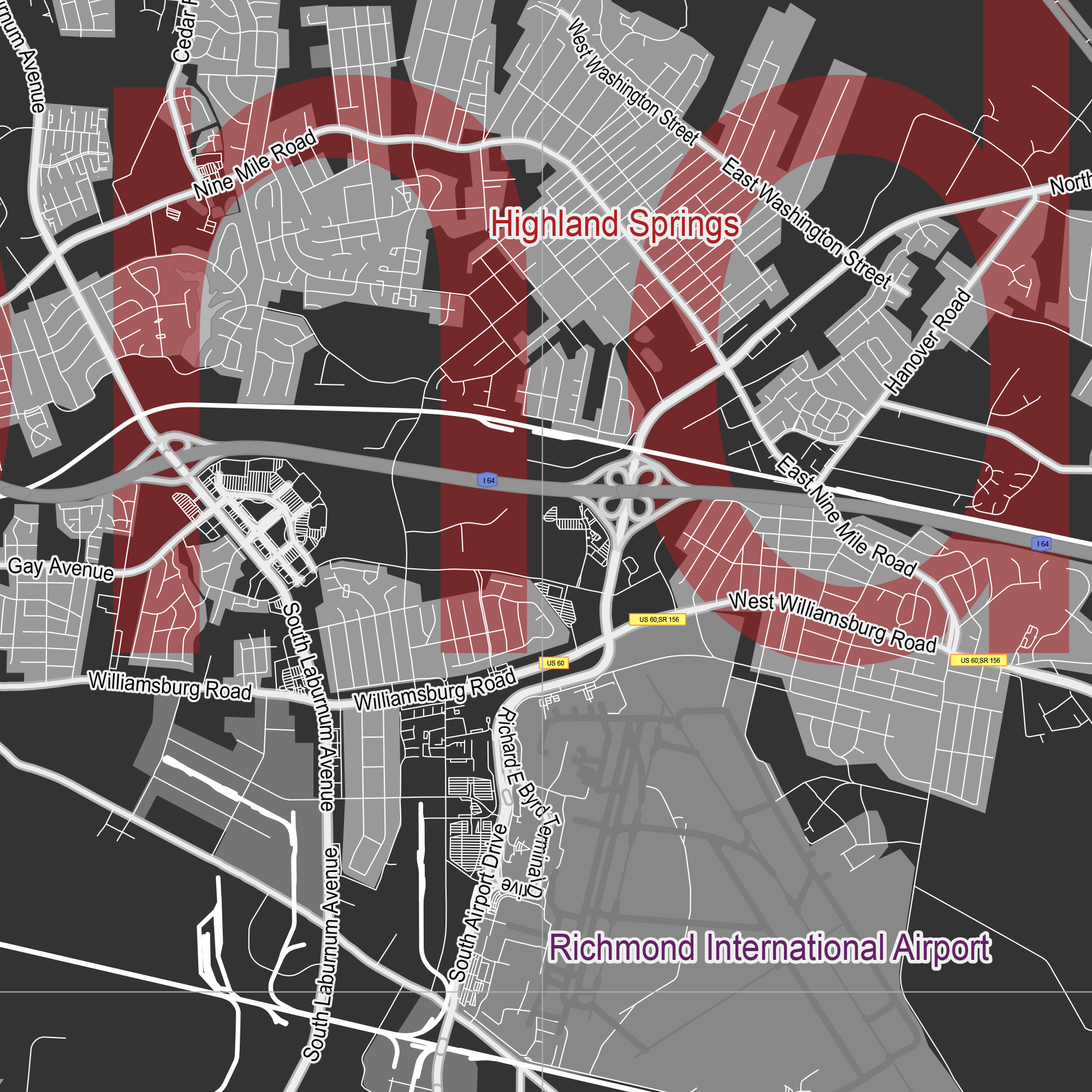 Richmond Virginia US editable layered PDF Vector Map v.1