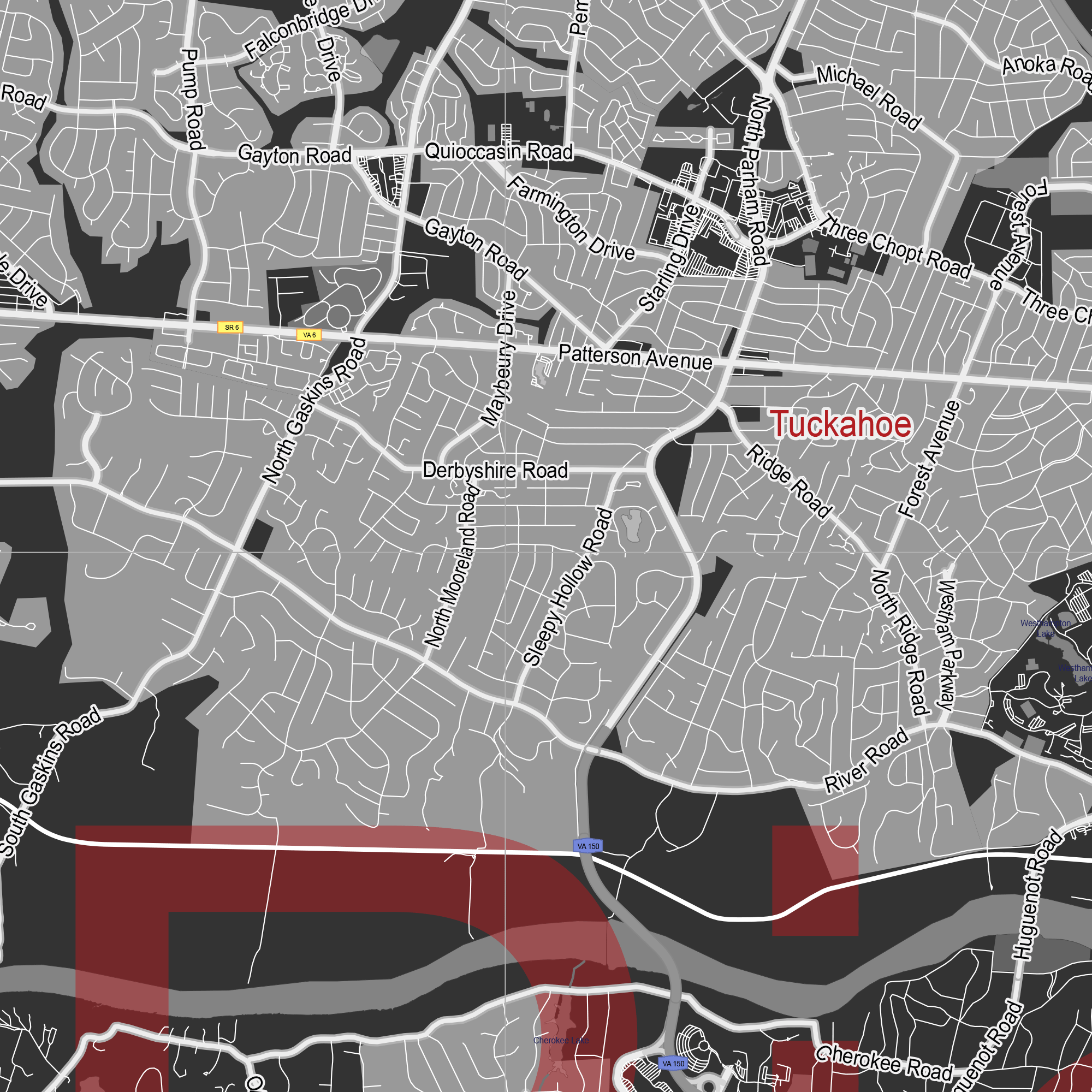 Richmond Virginia US editable layered PDF Vector Map v.1