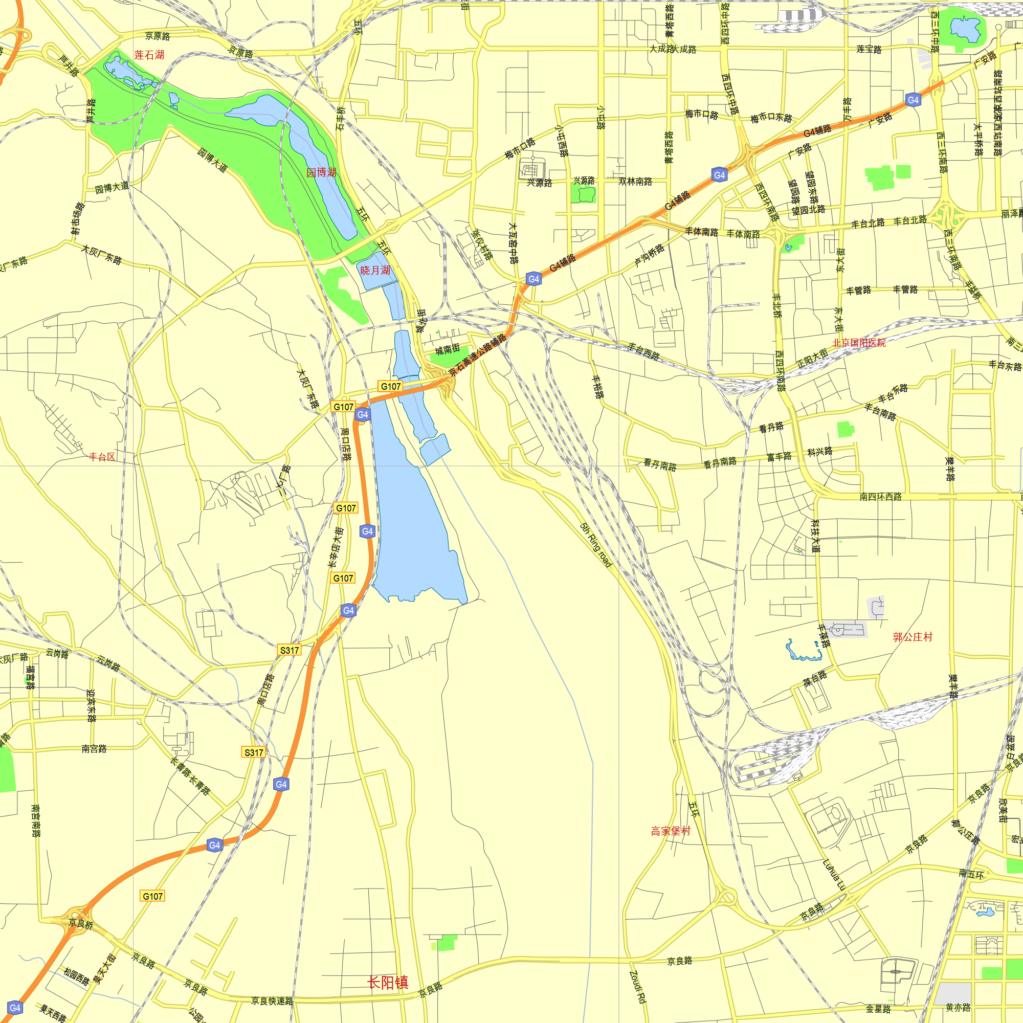 Beijing China printable editable PDF layered Vector Map – Maps in ...
