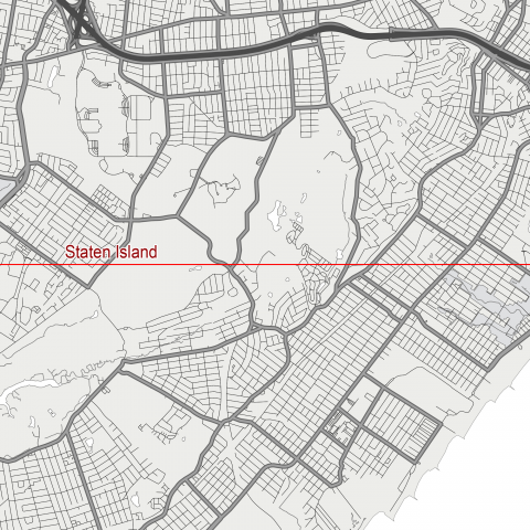 New York City US Map Vector City Plan Low Detailed (simple white ...