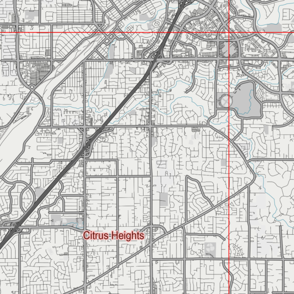 Sacramento California US Map Vector City Plan Low Detailed (simple ...