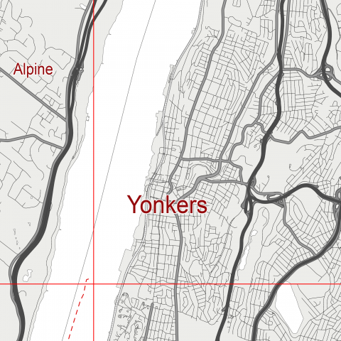 New York City US Map Vector City Plan Low Detailed (simple white ...