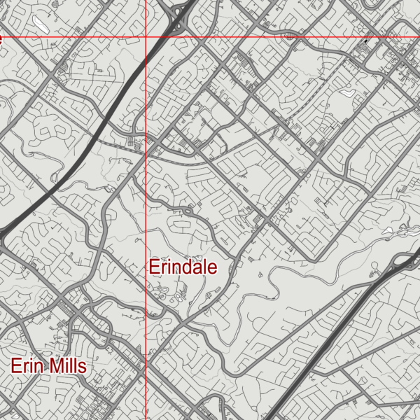 Toronto Canada Map Vector City Plan Low Detailed (simple BLANK version ...