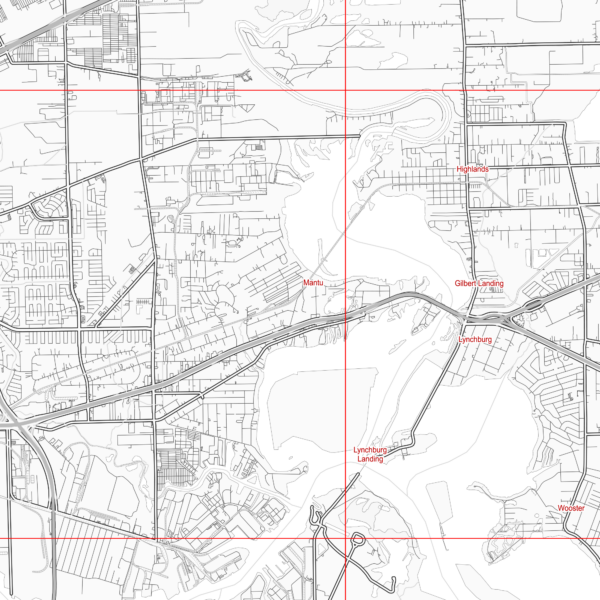 Houston Texas US Map Vector City Plan Low Detailed (simple white ...