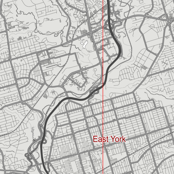 Toronto Canada Map Vector City Plan Low Detailed (simple BLANK version ...
