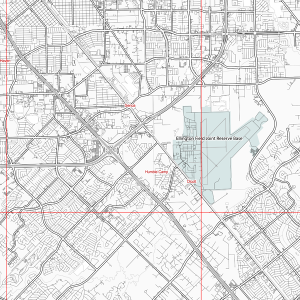 Houston Texas US Map Vector City Plan Low Detailed (simple white ...