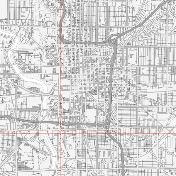 Indianapolis Indiana US Map Vector City Plan Low Detailed (simple white ...
