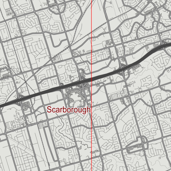 Toronto Canada Map Vector City Plan Low Detailed (simple BLANK version ...