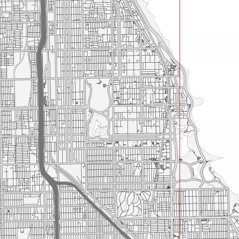 Chicago Illinois US PDF Vector Map: City Plan Low Detailed (simple ...