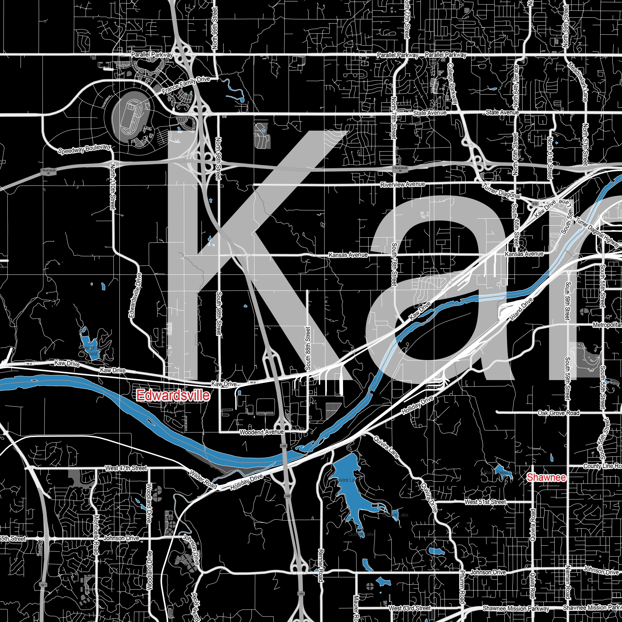 Kansas City Missouri US editable layered PDF Vector Map – Maps in ...